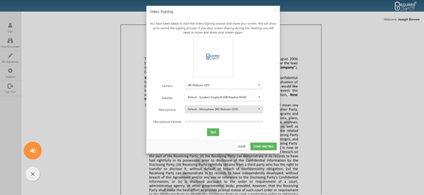 Notary: Hosting a RON Video Signing Meeting - Secured Signing